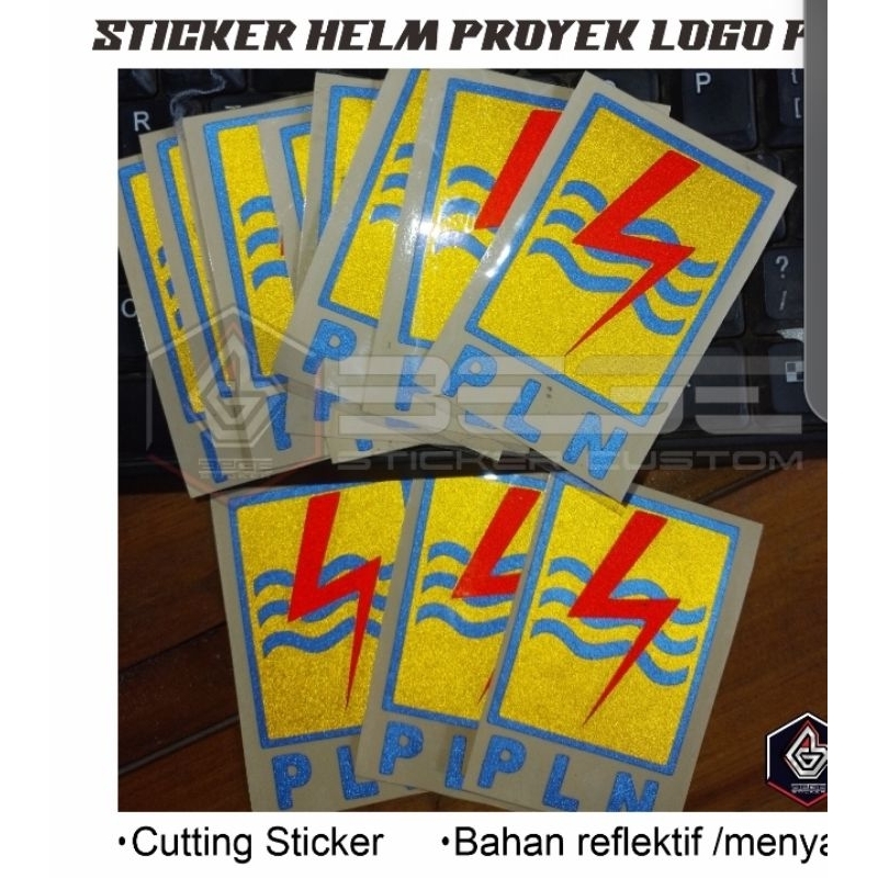 Jual CUTTING STICKER LOGO PLN UNTUK HELM PROYEK STICKER SAFETY HELMET ...