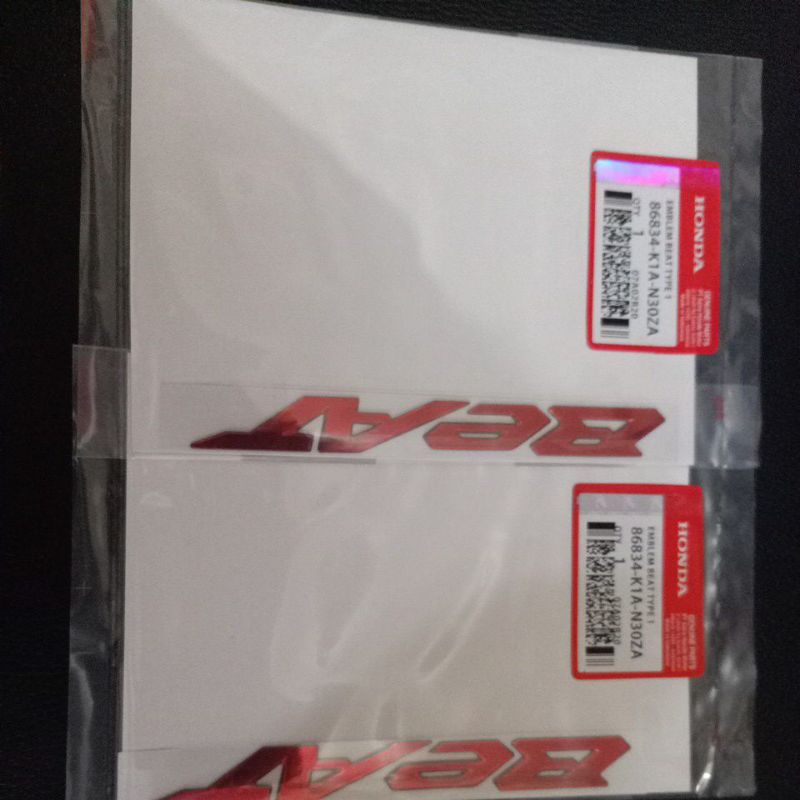Jual emblem honda BEAT deluxe warna merah (set) | Shopee Indonesia