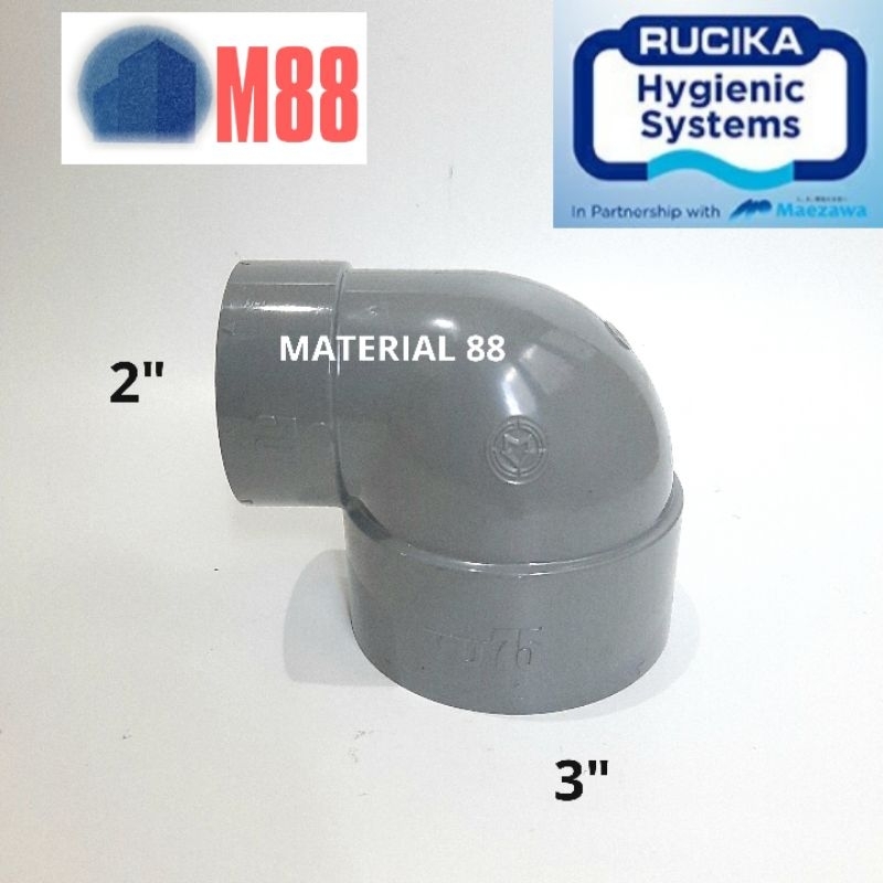 Jual Keni 3x2 inch RUCIKA VUL 90 Increaser Elbow Knie L Special Fitting | Shopee Indonesia