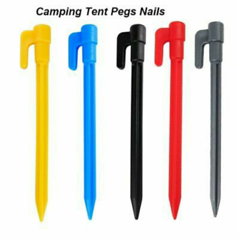 Jual PASAK PLASTIK TENDA FLYSHEET TARP TENT BIVAC CAMPING NAIL PEGS ...