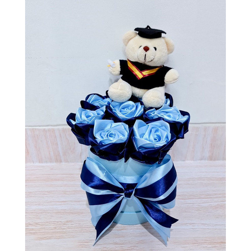 Jual MELI ROUND BOX SATIN - MEDIUM BOX SATIN FLOWER - FLOWER - BUKET ...