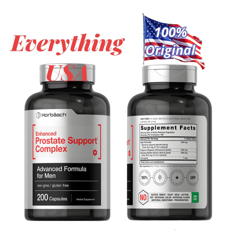 Jual Horbaach Enhanced Prostate Support 200 Capsules - Supplement ...