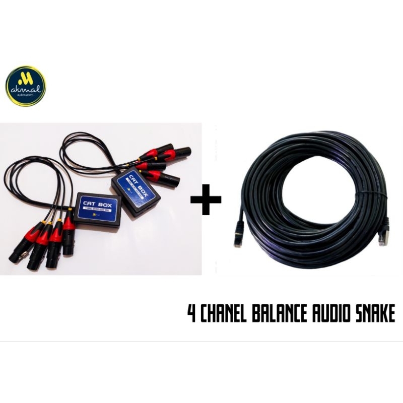 Jual paket lengkap CAT BOX 4 chanel balance audio snake | Shopee Indonesia
