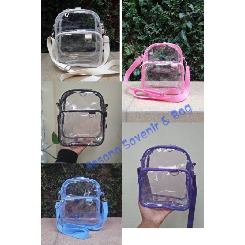 Jual Tas selempang tranfaran/tas jelly/tas multifungsi/tas konser ...