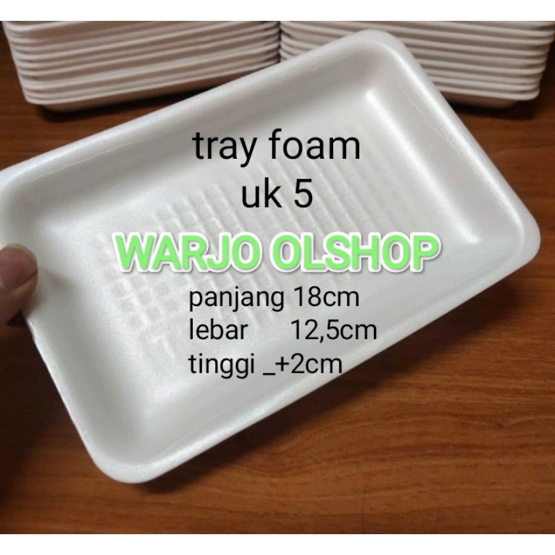 Jual sterofoam, foam tray uk 5 1bal isi 250,, cocok untuk semua makanan ...