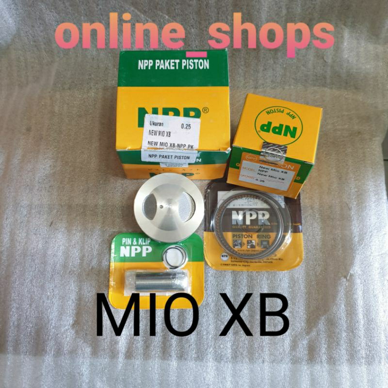 Jual Paket piston kit mio xb jenong dome NPP seher oversize os std ( 53.5 ) 25 ( 53.75 ) 50 ( 54 ...