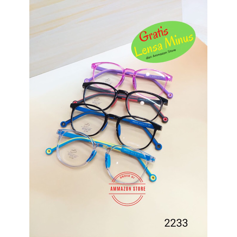 Jual Frame Kacamata anak kids 2233 cewek cowok gratis lensa minus plus ...