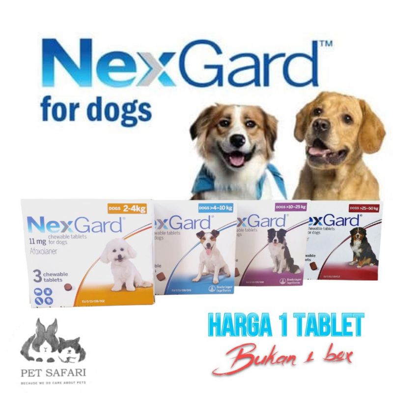 Jual Obat Kutu Anjing NexGard Chewable Tablets For Dogs (Dijual Per Tablet) | Shopee Indonesia