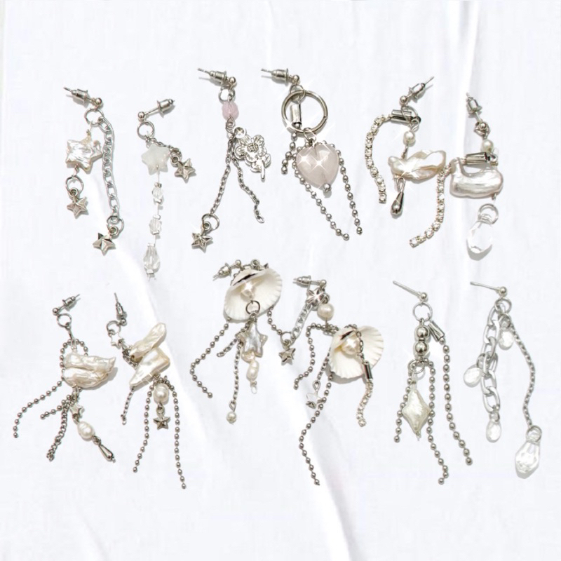 Jual Mermaid Earrings Collection / Pearl Earrings / Handmade Earrings ...