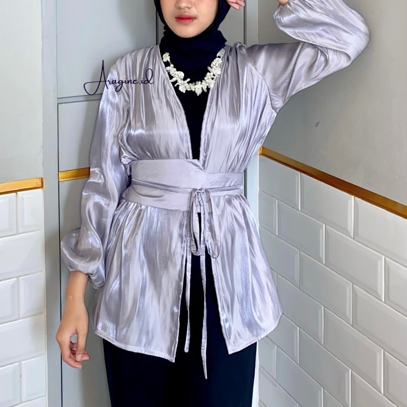 Jual shimer silk outer by aragine [ready stock] | Shopee Indonesia