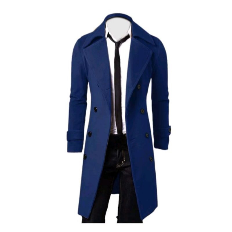 Jual coat pria tebal winter jas panjang 100 cm | Shopee Indonesia