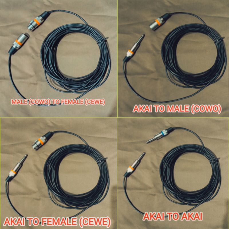 Jual Kabel mic/Kabel berbagai sambungan panjang 1M/5M/10M, Kualitas ...