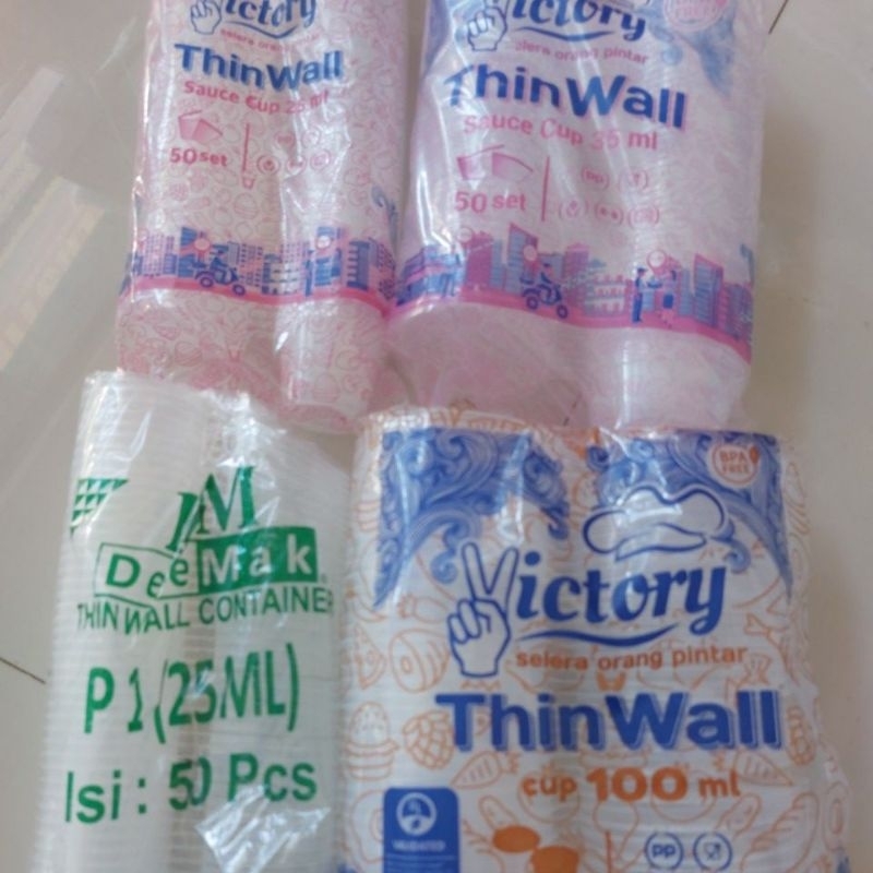 Jual Cub Sambal Twinwall Victory 25ml, 35ml, 100 ml Tempat Saos Plastik ...