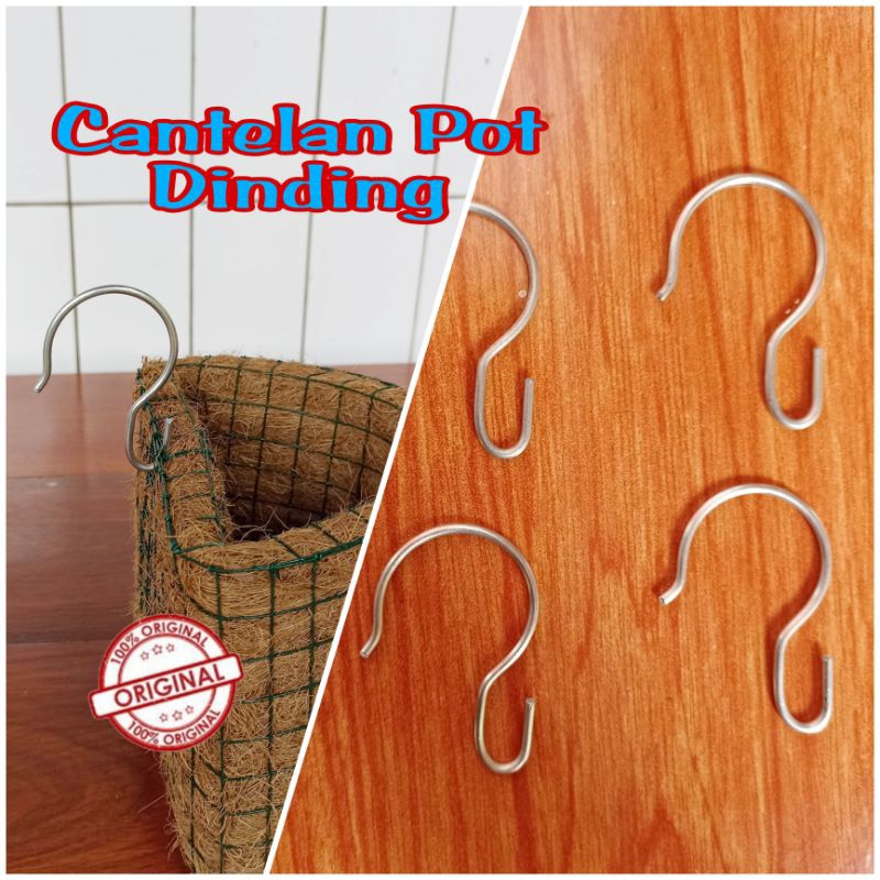 Jual Cantelan pot dinding/Kawat Gantungan Pot bunga/Cantolan pot tempel ...