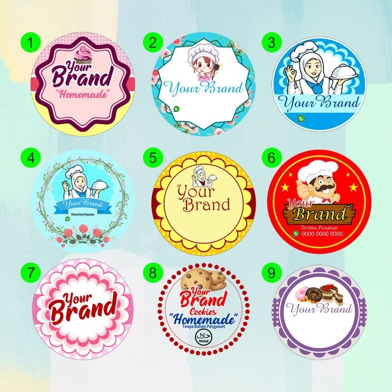 Jual Sticker Label Bulat | Label Makanan | Minuman | Box | Stiker ...