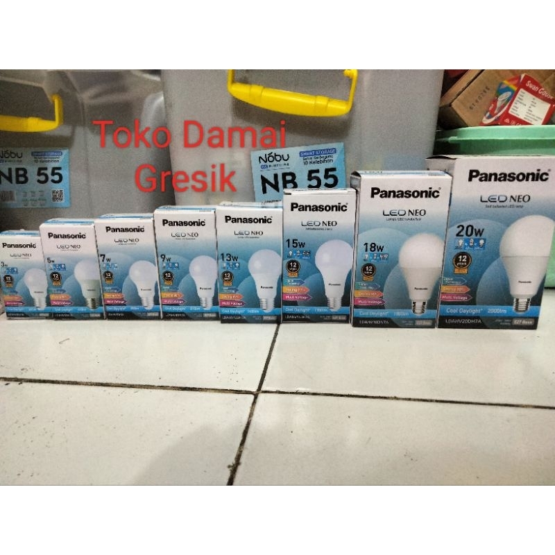 Jual Panasonic Led Bulb 3w, 5w , 7w , 9w, 11w, 13w, 15w, 18w, 20w | Shopee Indonesia