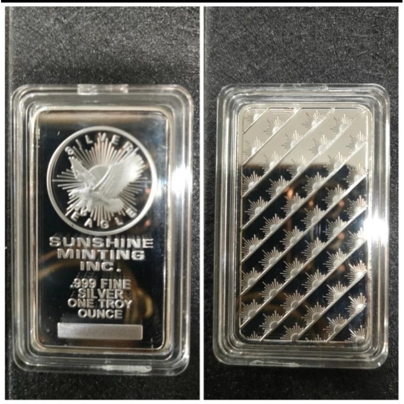 Jual Koin Souvenir Silver Batangan Elang Sunshine Minting 1 Troy Ounce ...