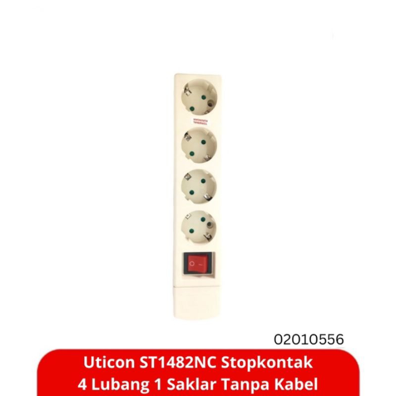 Jual Terminal uticon ST1482NC / Uticon Stop Kontak Arde 4 Lubang ST ...