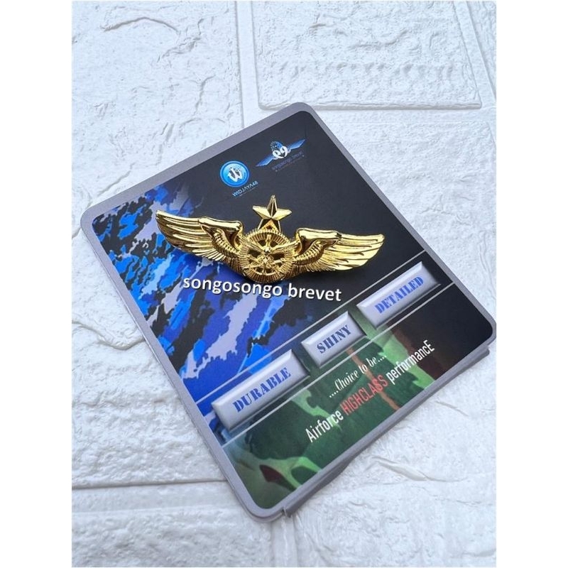 Jual Brevet TNI AU, Wing Instruktur Navigator | Shopee Indonesia
