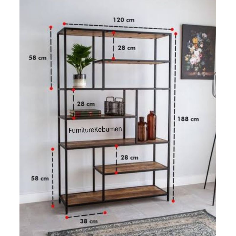 Jual RAK PARTISI RUANGAN / RAK PENYEKAT RUANGAN / RAK BUKU / RAK ...