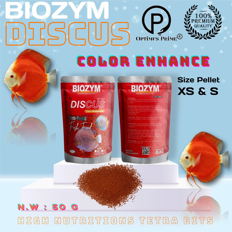 Jual Pelet Ikan Discus/Manfish Biozym/Optimus Prime Net 50 Gram ...