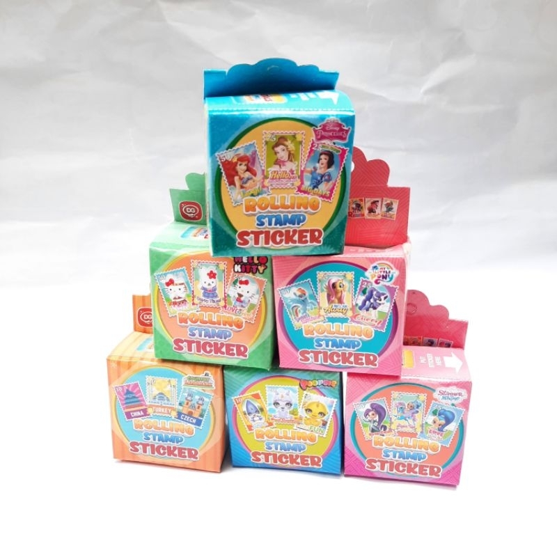 Jual Mainan Anak Rolling stamp sticker / Sticker roll berbagai motif ...
