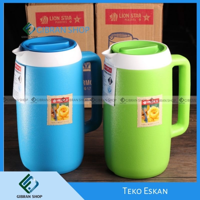 Jual TEKO ESKAN TERMOS JUG AIR PLASTIK LION STAR 1,7 & 2,5 Liter Serbaguna Untuk Panas dan ...