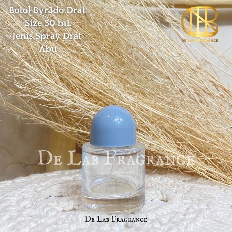 Jual botol parfum byr3do 30 ml abu drat/botol parfum bulat 30 ml abu ...