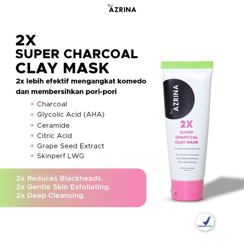 Jual Azrina 2x Super Charcoal Clay Mask | Shopee Indonesia