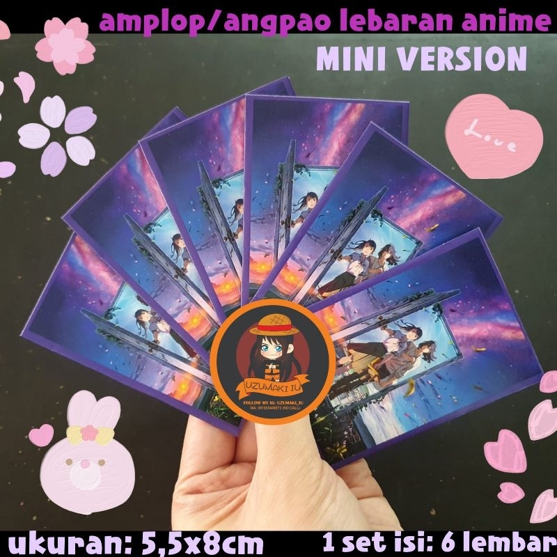Jual mini amplop/angpao lebaran anime suzume (suzume no tojimari ...