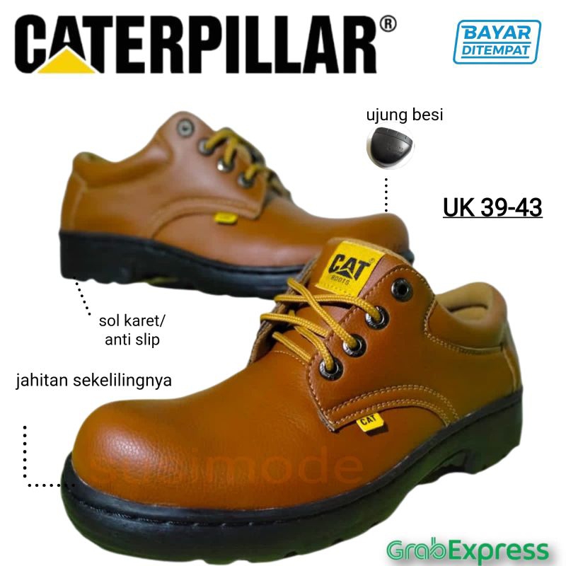 Jual SEPATU SAFETY SEMI BOOTS PRIA KULIT TALI SAVETY BUT SEPTI TALI ...