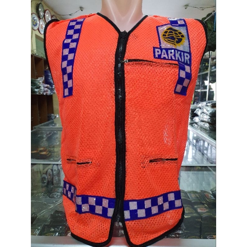 Jual Rompi Jaring Tukang Parkir | Rompi jaring Parkir Dishub Orange | Rompi Parkir jaring ...