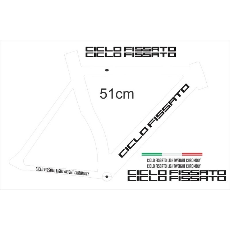 Jual Decal Decals Stiker Sticker Frame Sepeda Fixie Ciclo Fissato ...