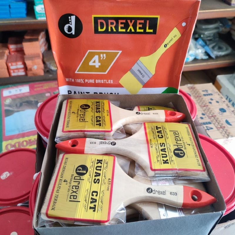 Jual Per Lusin Kuas Drexel 4" 4 inch Kuas Besar Sedang Tanggung Cat ...