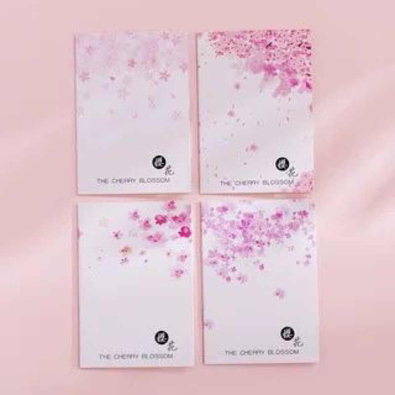 Jual 1 buah notebook mini buku catatan kecil motif bunga sakura cherry ...