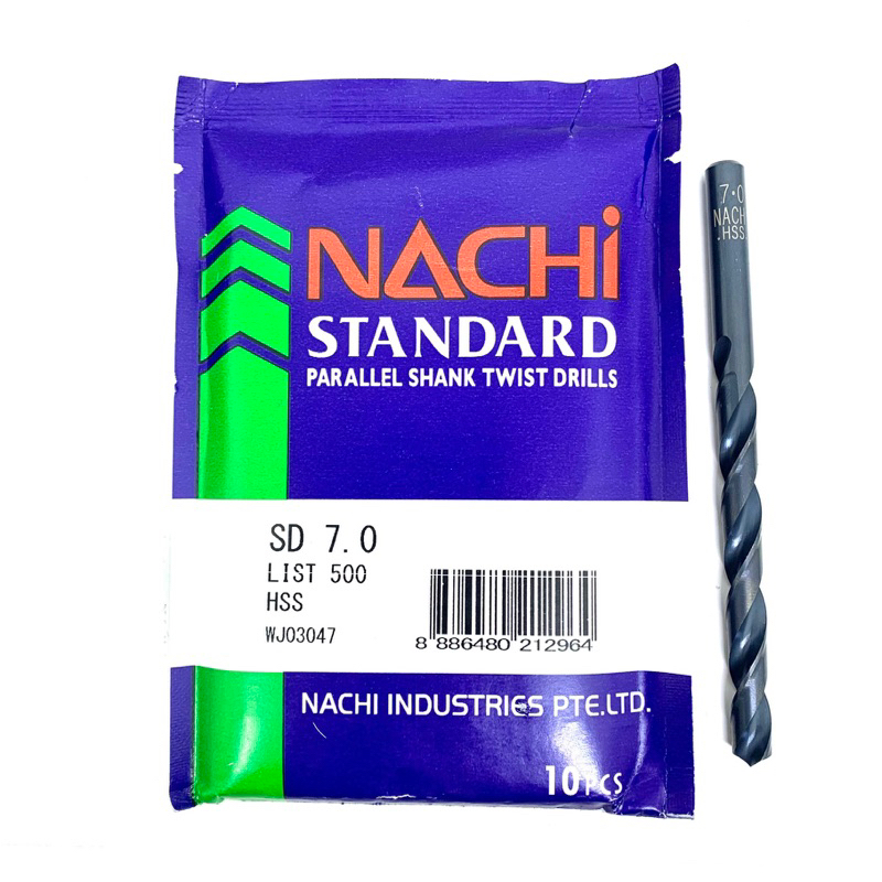 Jual NACHI 7 MM MATA BOR BESI DRILL 7MM / 7.0 MM HSS JAPAN BARU ...