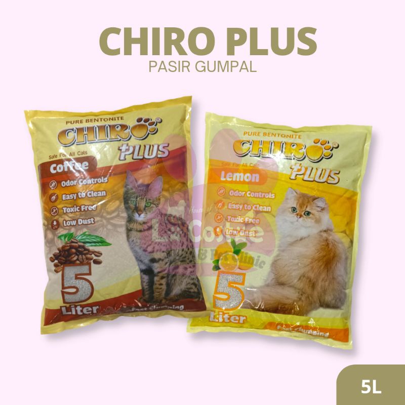 Jual Pasir Gumpal CHIRO PLUS 5L - Pasir Kucing Pasir Gumpal | Shopee ...