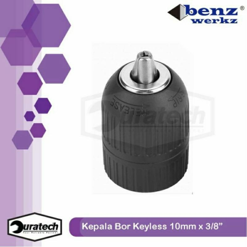 Jual Keyless Drill Chuck - BENZ Kepala Mesin Bor 10 mm 3/8" DAN 13 mm 1 ...