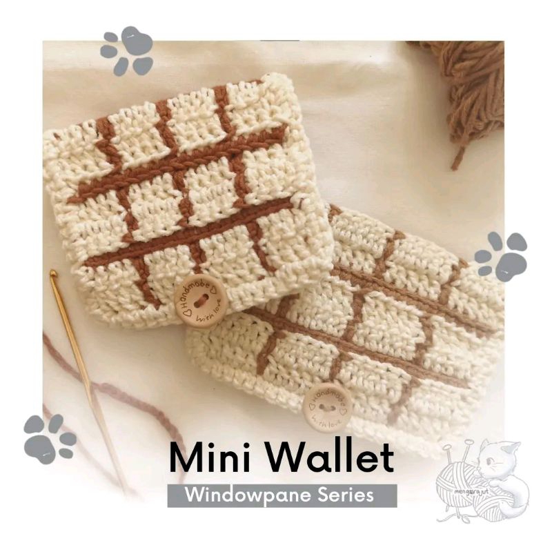 Jual Mini Wallet Windowpane Series (Dompet Rajut Mini) | Shopee Indonesia