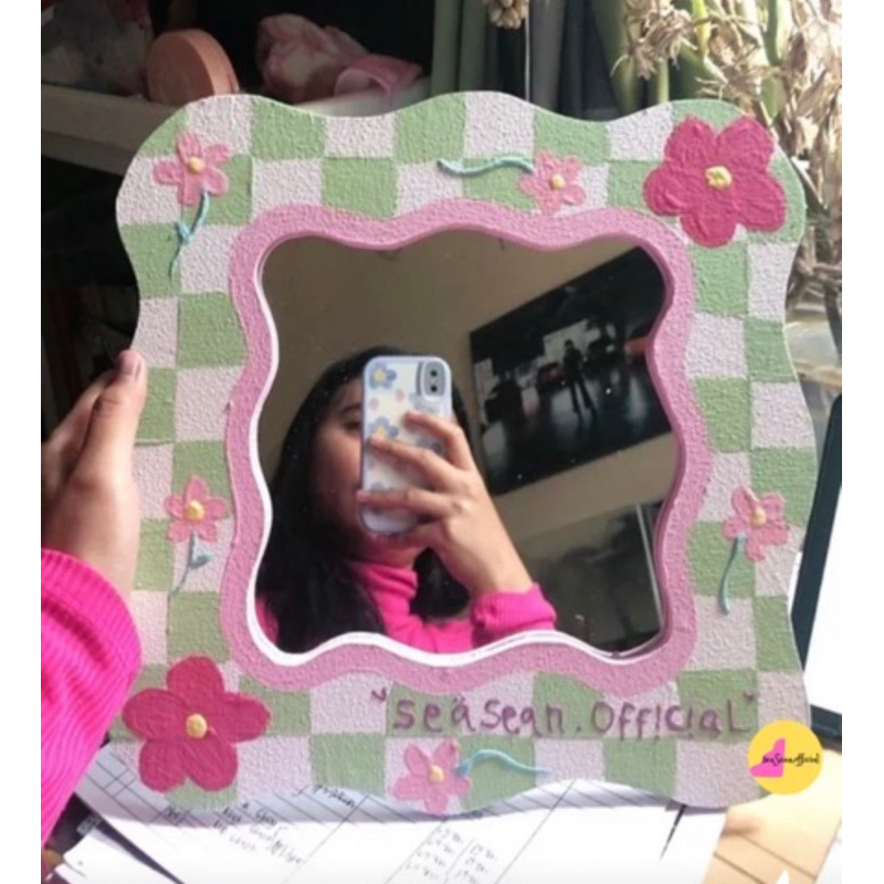 Jual kaca dinding standing mirror cermin aesthetic custom kaca vintage ...