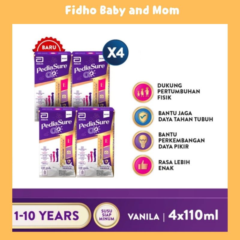 Jual Pediasure Go Vanilla Susu UHT (4x110ml) | Shopee Indonesia