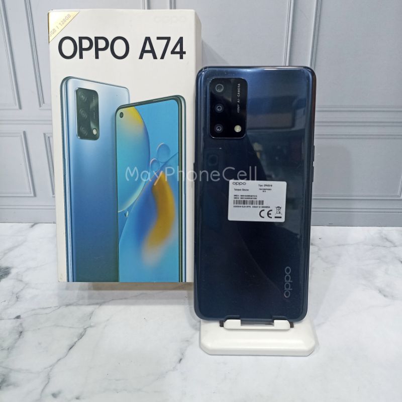 Jual Oppo A74 6/128 GB Handphone Second Bekas Fullset | Shopee Indonesia