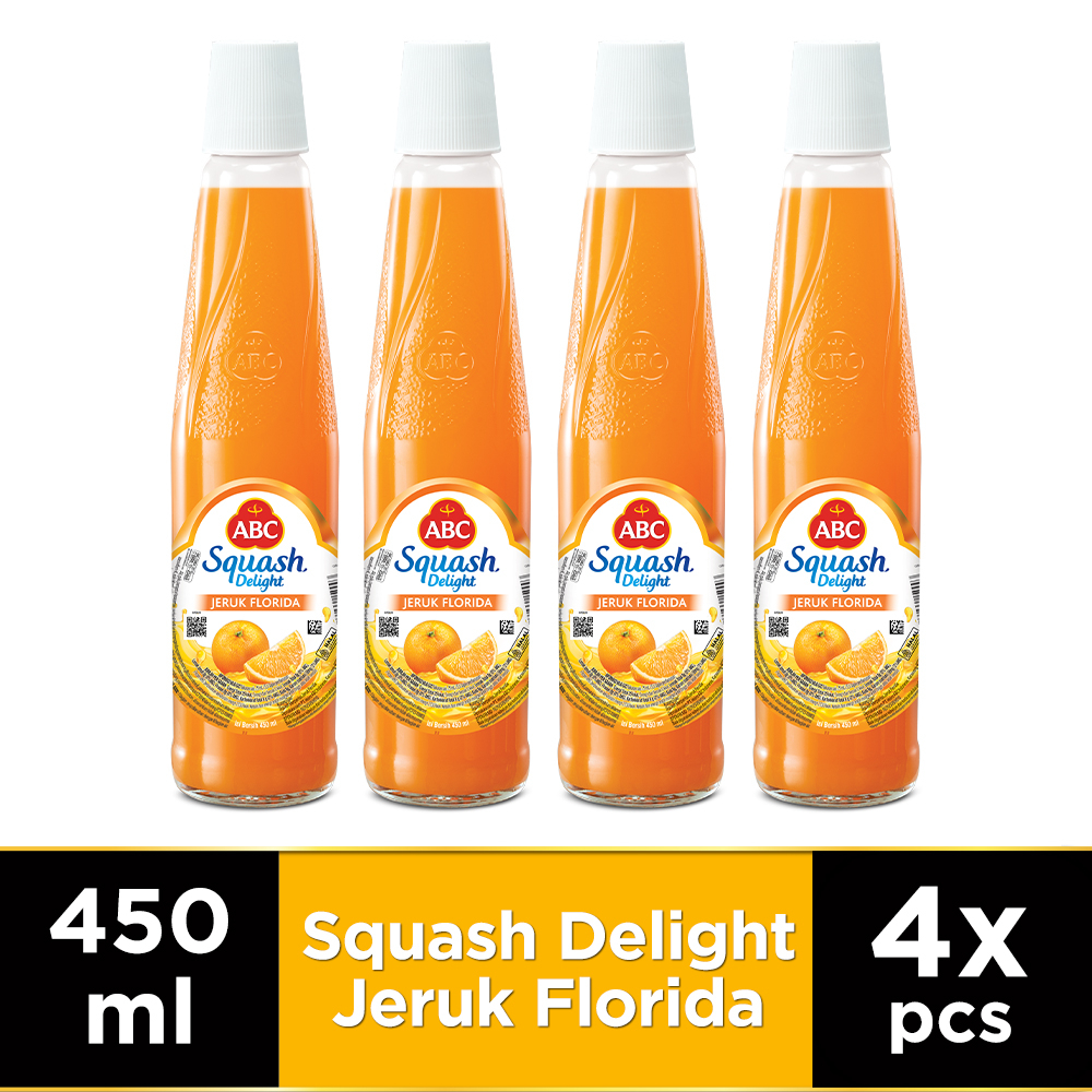 Jual ABC Sirup Squash Delight Jeruk Florida 450 ml - Multi Pack 4 pcs ...