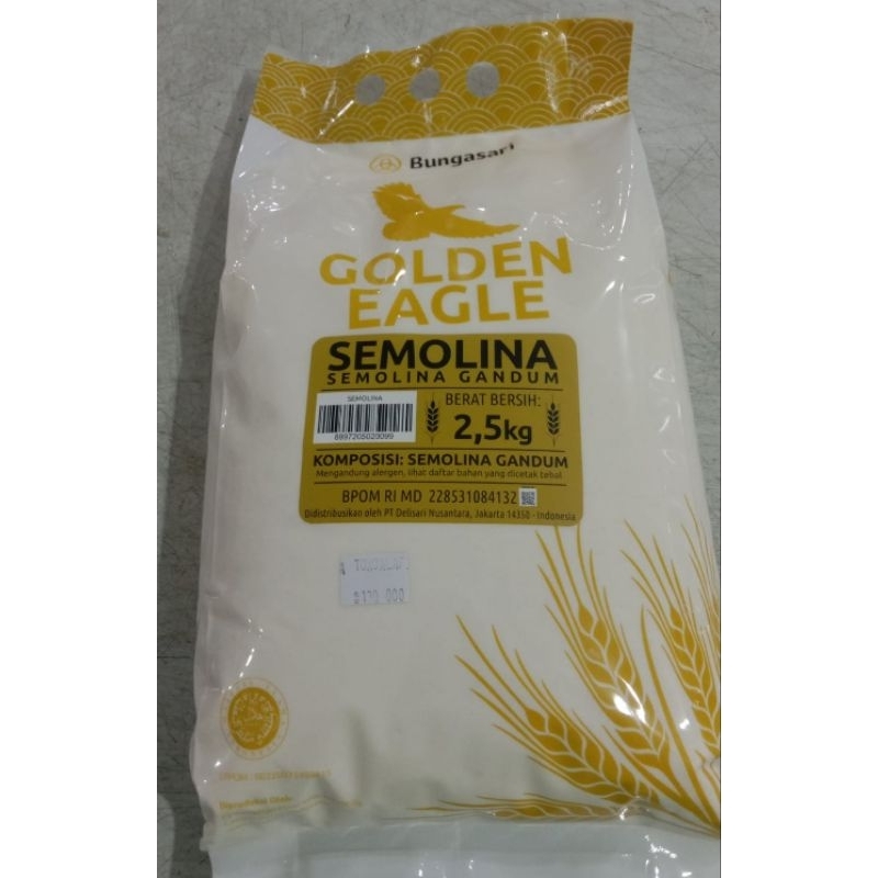 Jual Tepung Semolina Gandum Golden Eagle Bungasari 2,5kg | Shopee Indonesia