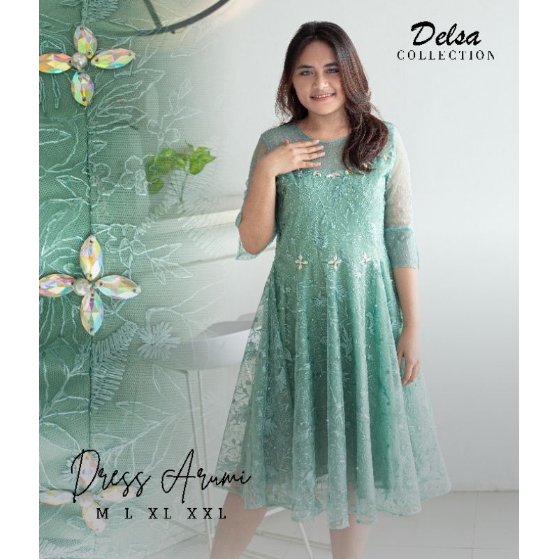 Jual (COD) Dress wanita dress dres payet daimond natal dress Korea ...