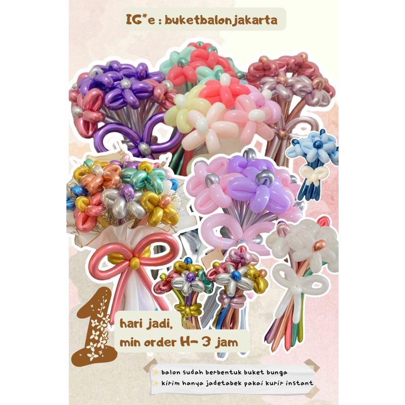Jual Buket balon | flowers ballon | extra flowers ballon viral | buket ...