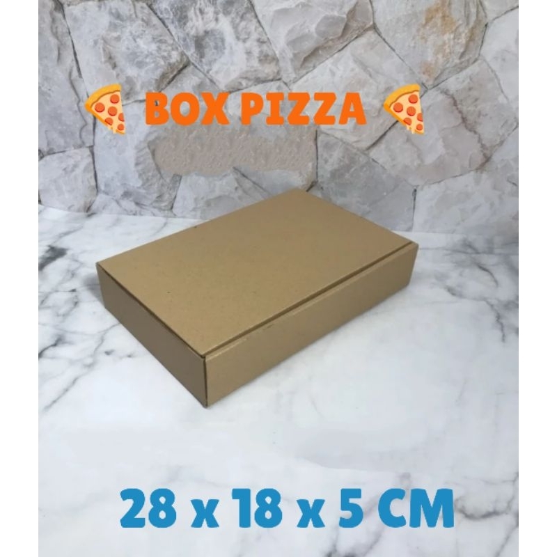 Jual Box pizza ukuran 28x18x5cm single wall polos | Shopee Indonesia