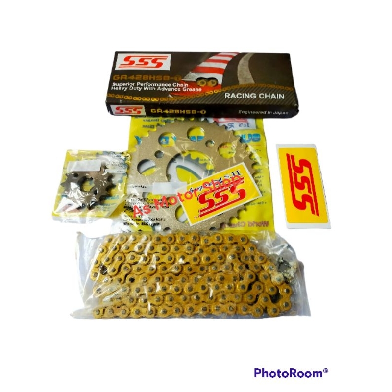 Jual Gear set sss 428 Rantai gold sss hsbt original cbr150r cb150r tiger megapro verza gl pro ...