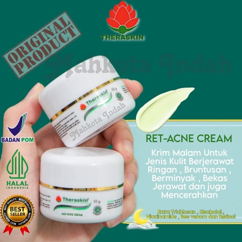 Jual Theraskin RET ACNE CREAM MALAM JERAWAT , BEKAS JERAWAT dengan ...