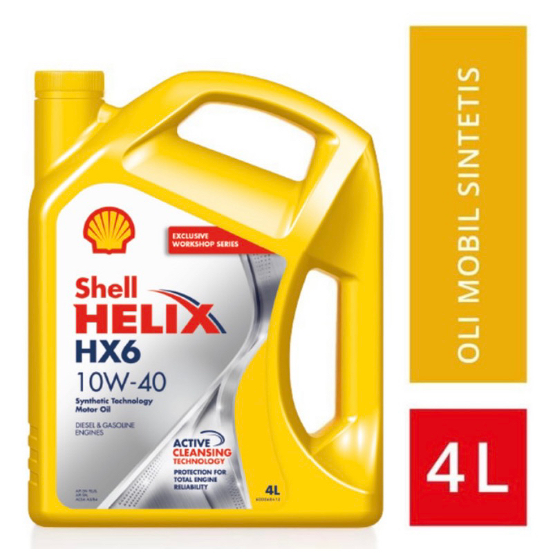 Jual Oli Shell Helix HX6 SAE 10W-40 Galon 4 Liter Original Tembus ...
